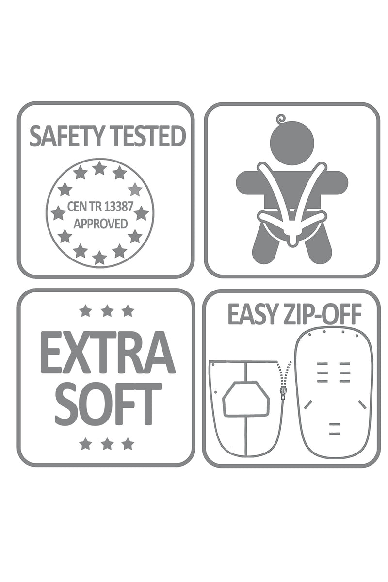 Faux suede stroller footmuff with side zip and pouch pocket in black ...